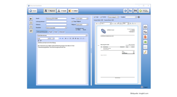 Kingbill: Praktische Rechnungssoftware für Kleinunternehmer ...
