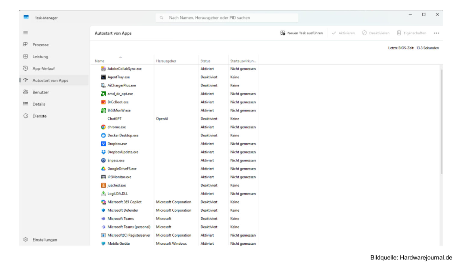 Programme aus dem Windows 11 Autostart entfernen – Hardwarejournal.de